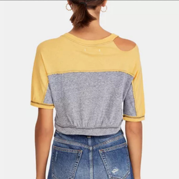 Free People | Tops | New Free People Cold Shoulder Crop Cutout Top ...